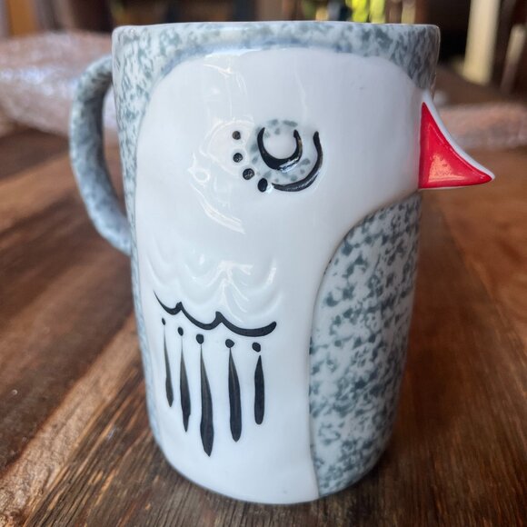 Anthropologie | Kitchen | Anthropologie 4 Oz Bird Mug Orange Beak Matte ...